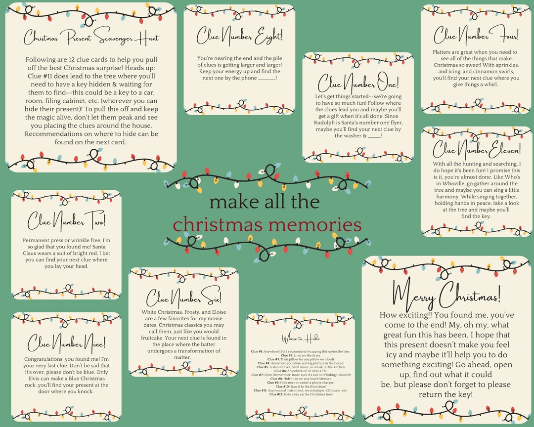 Christmas Present Scavenger Hunt - Etsy