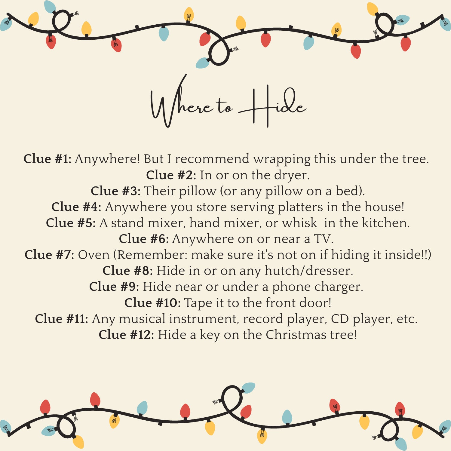 Christmas Present Scavenger Hunt - Etsy