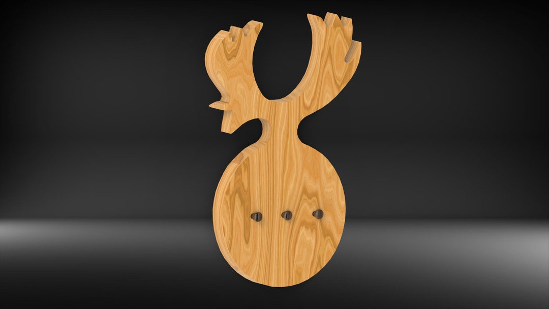 Christmas Deer Keychain 3D STL and Vector Files for CNC and 3D Printer ...