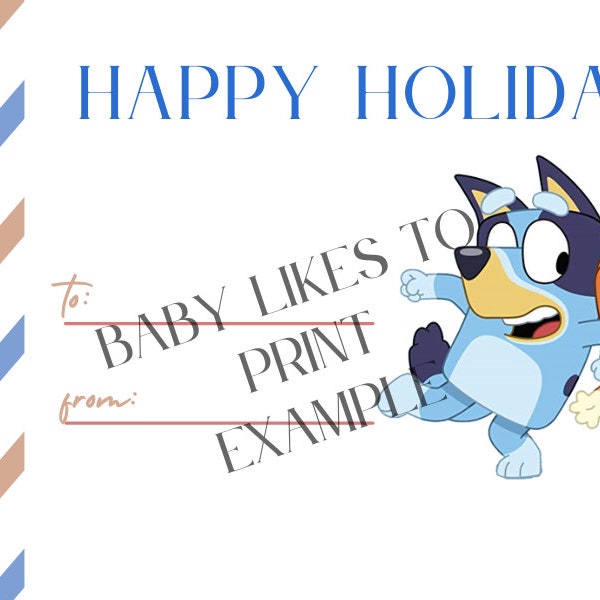 Bluey Christmas Tags - Etsy