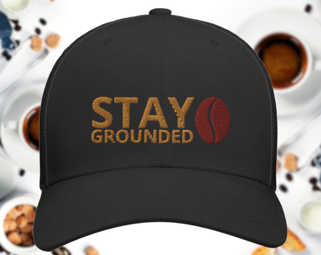 COFFEE STAY GROUNDED - Retro Trucker Cap | Flex Fit 6606 - Etsy
