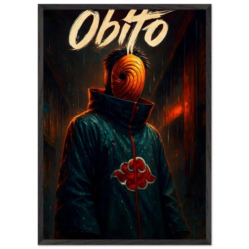 Obito Uchiha Poster – Akatsuki Art Print, Premium Framed Anime Wall ...