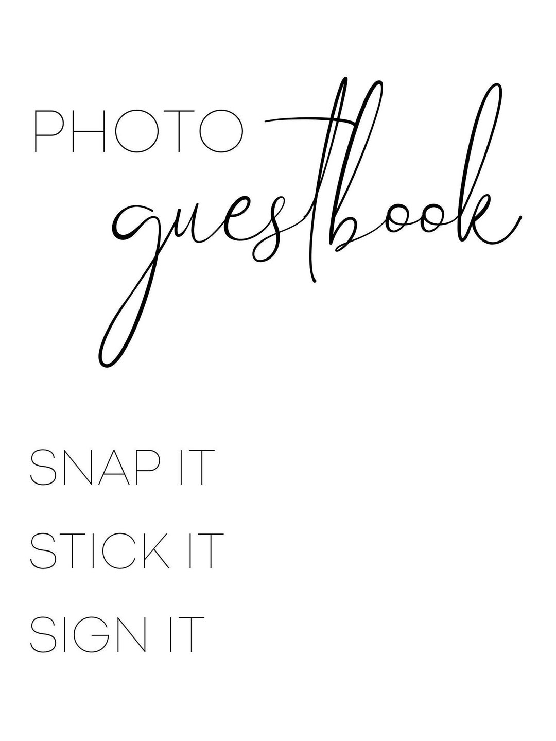 Photo Guestbook Digital Download - Etsy