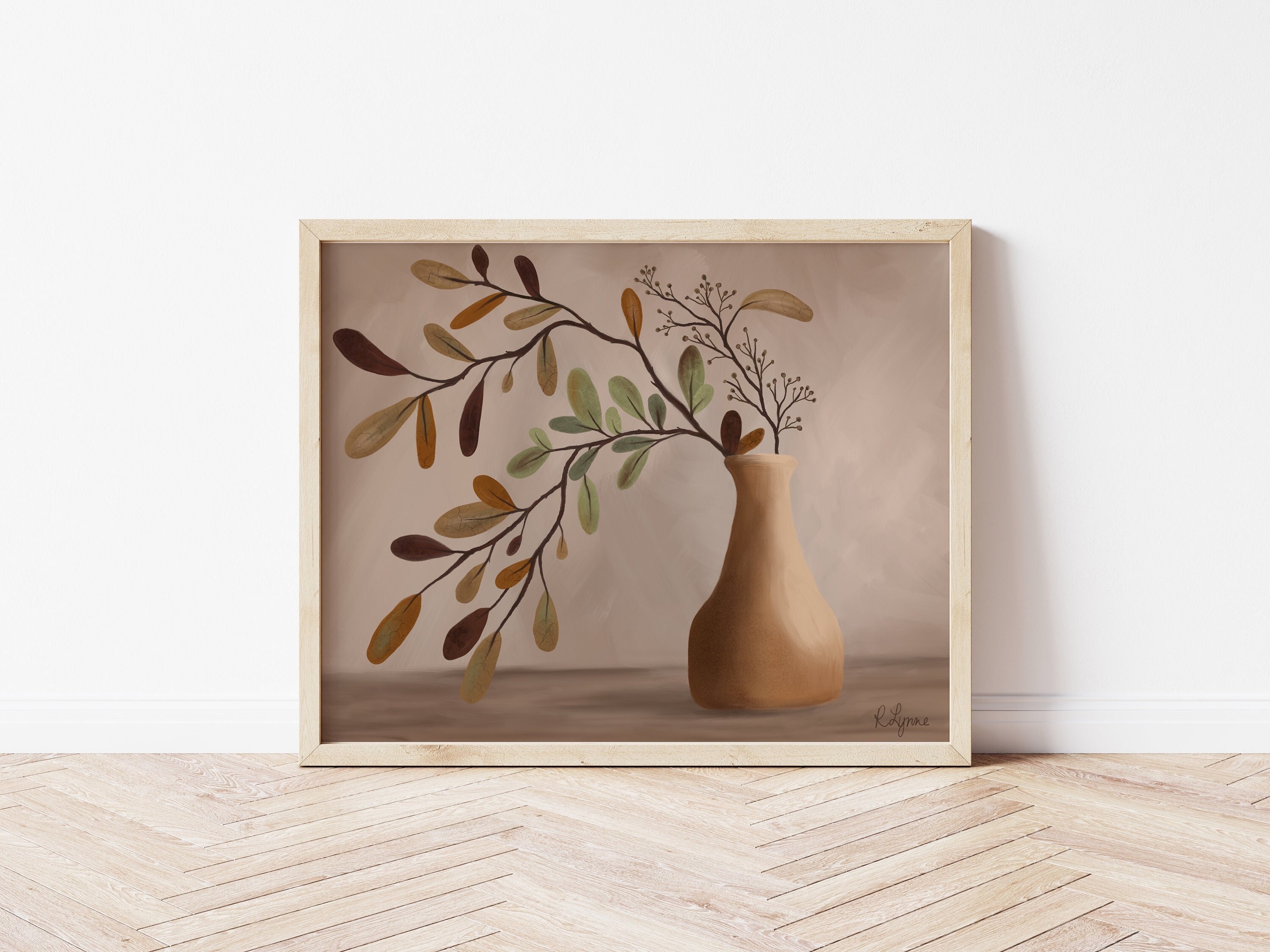 Still Life Leaves and Branches Art Print - Original Art - French ...
