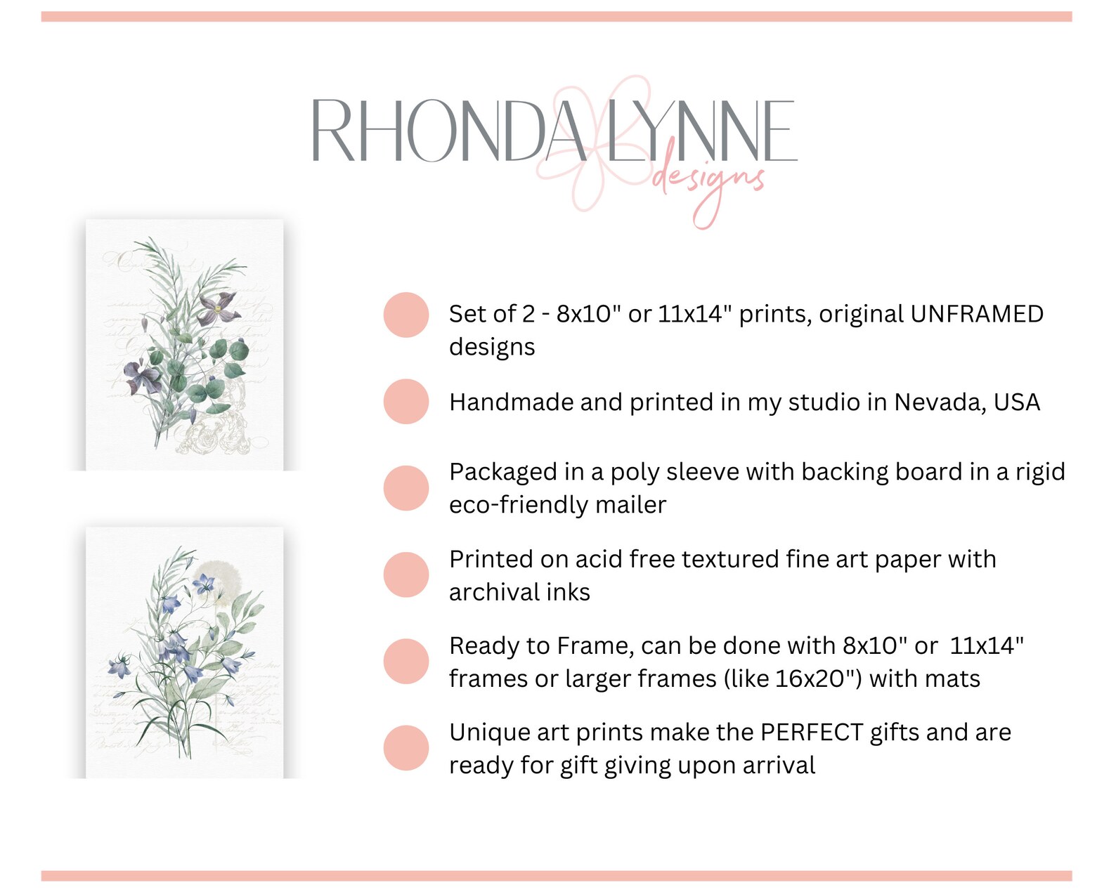 Calming Blue Watercolor Floral Art Prints - Blue Flowers Wall Art ...