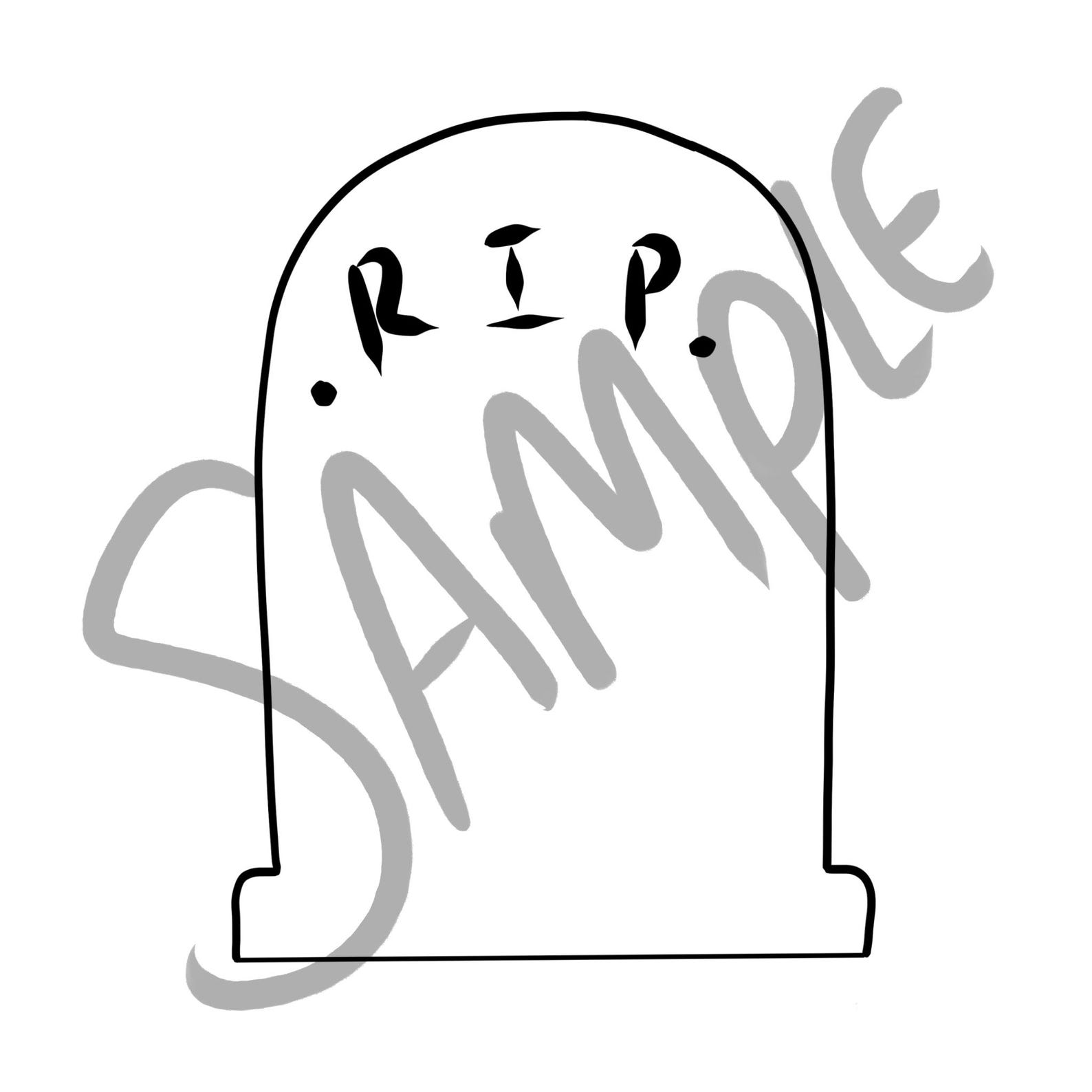 Gravestone Coloring Page - Etsy