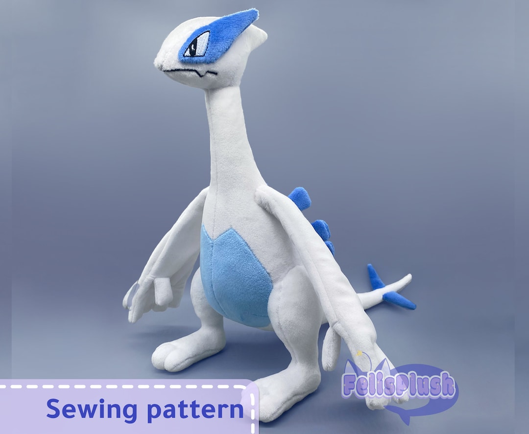 Lugia Plush Sewing Pattern PDF Instructions - Embroidery Files Included ...