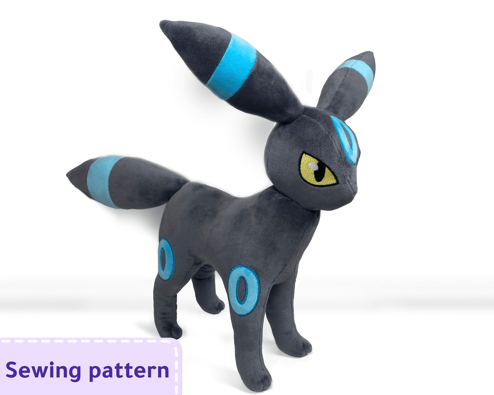 Umbreon Plush Sewing Pattern Pdf Instructions Embroidery - Etsy