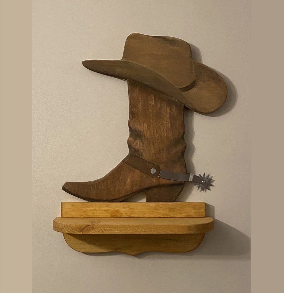 Western Boot Shelf - Country Decor - Western Decor - Handmade - Etsy