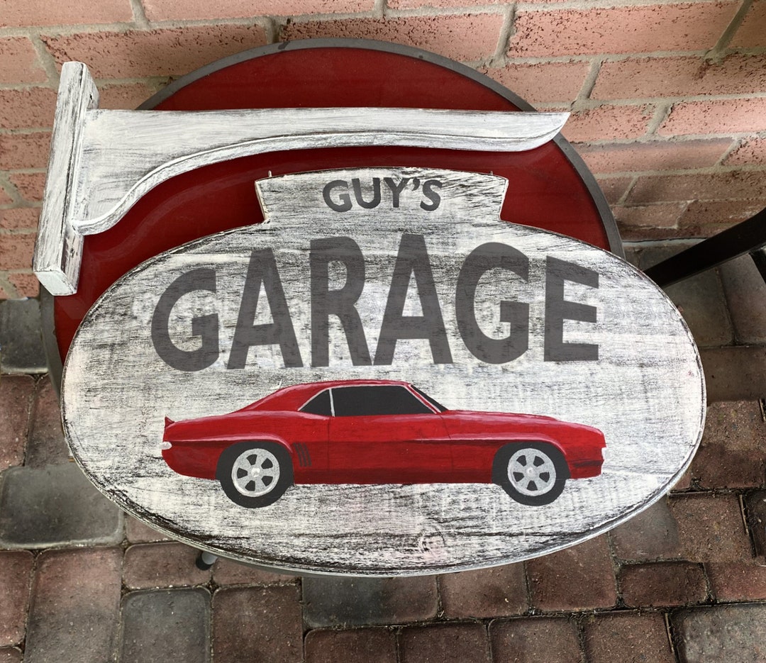 Hand Painted Muscle Car Sign Double Sided Classic Car Lover Gift - Etsy