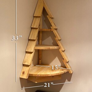 Corner Christmas Tree Shelf - Rustic - Etsy