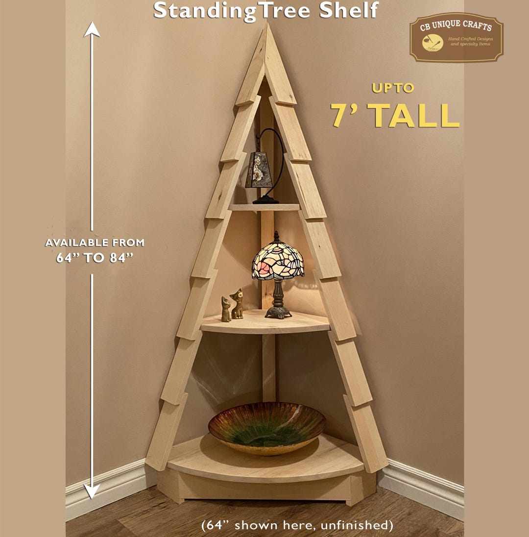 Corner Christmas Tree Shelf - Home or Retail - Rustic - Etsy