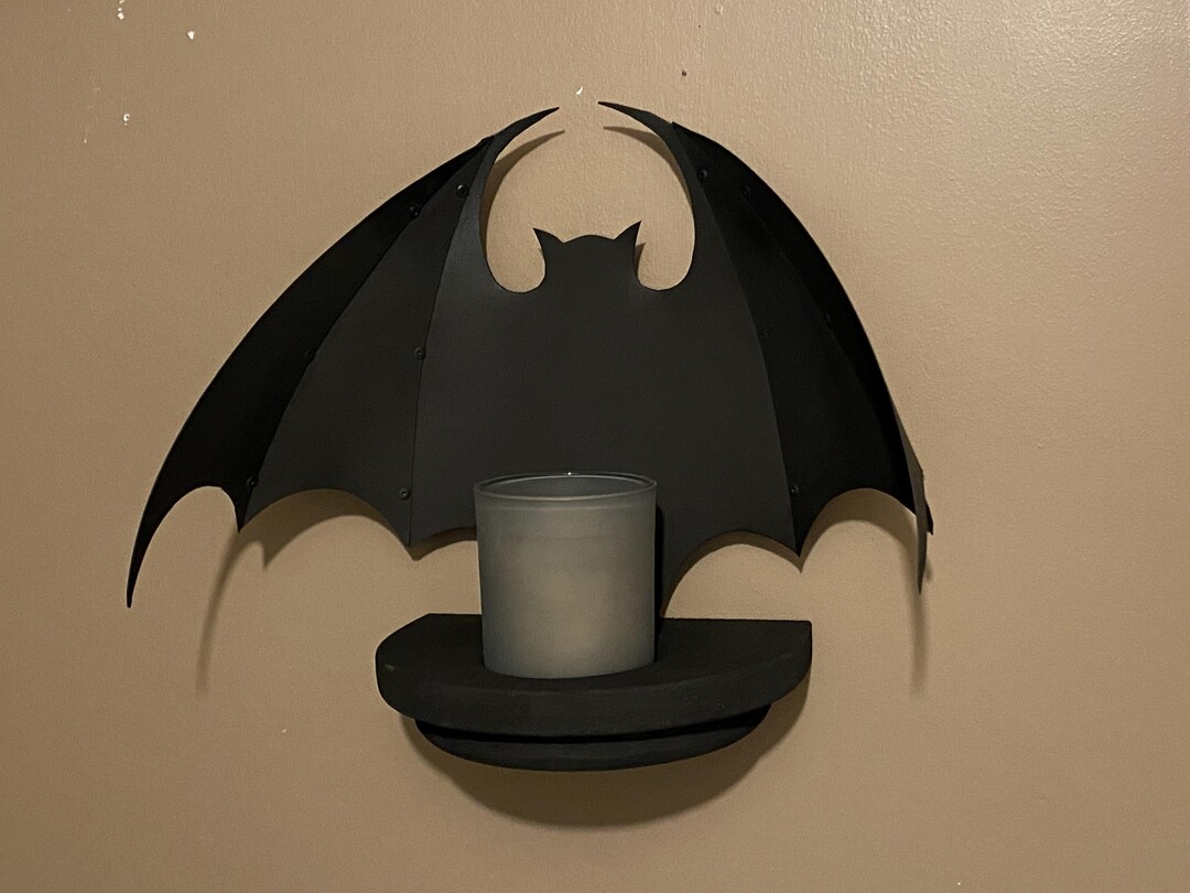 Bat Candle Sconce - Steel - Candle Holder | Gothic Decor | Industrial ...