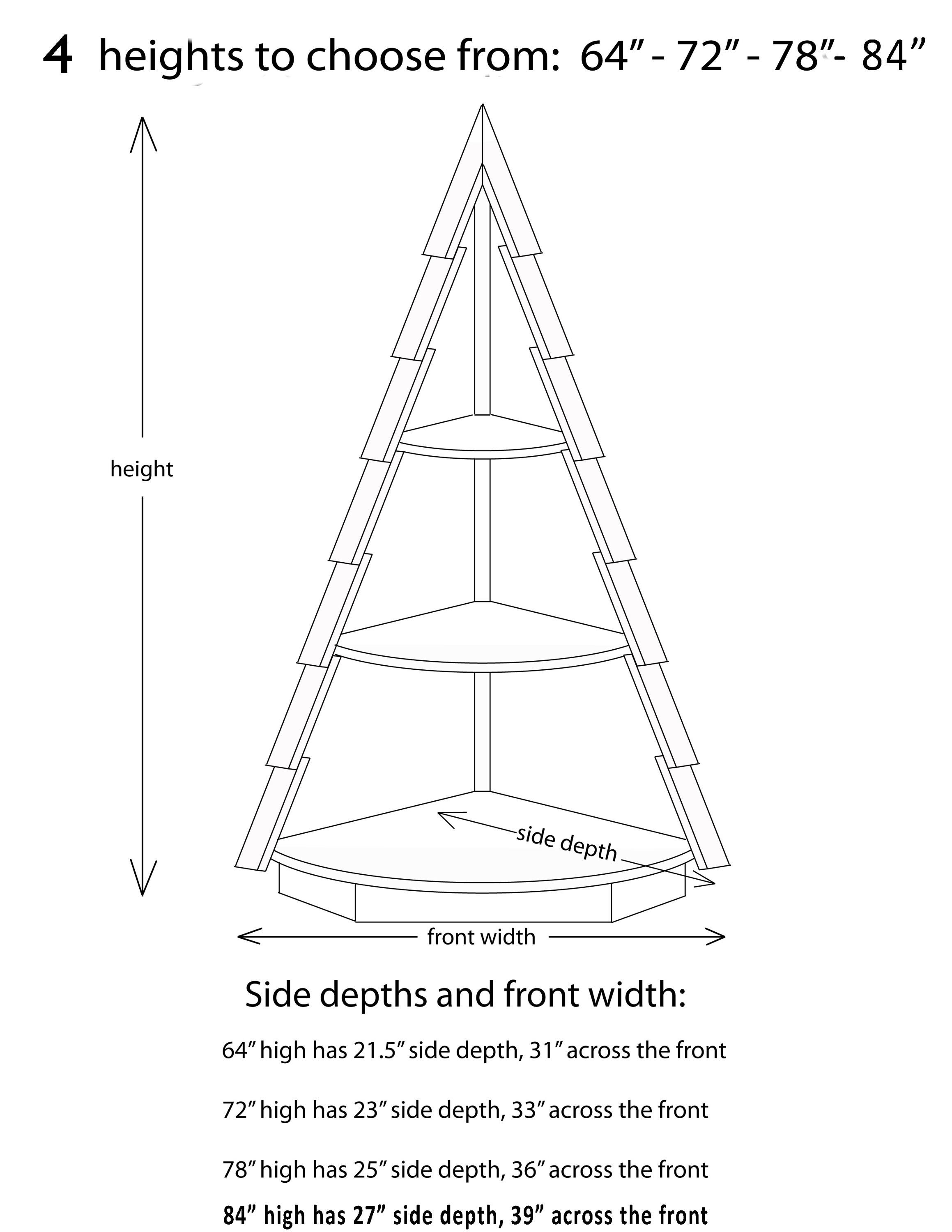 Corner Christmas Tree Shelf - Home or Retail - Rustic - Etsy