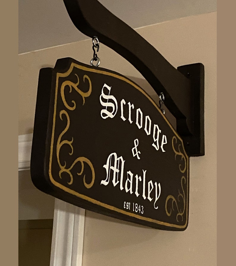 SCROOGE & MARLEY Hanging Sign - Etsy