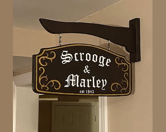 Scrooge & Marley Wall Sign - Etsy