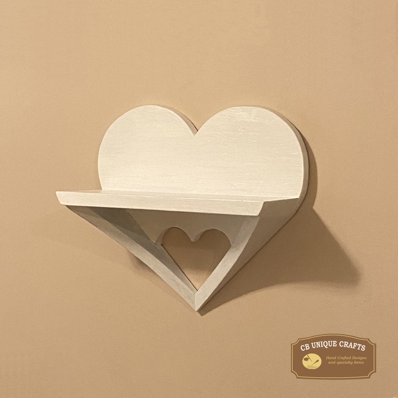 Wooden Heart Shelf - Etsy
