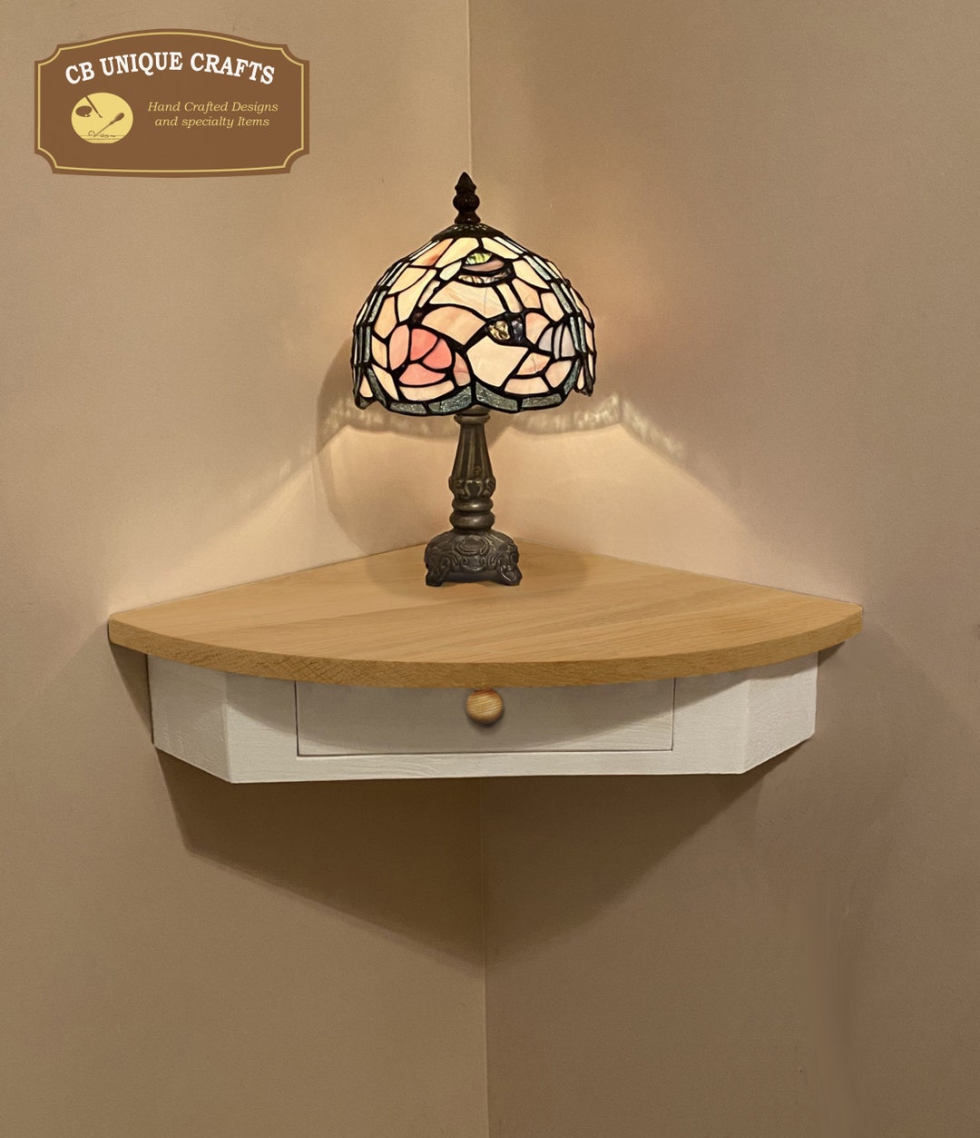 Corner Shelf With Oak Top - Corner Night Stand - Night Table - Etsy