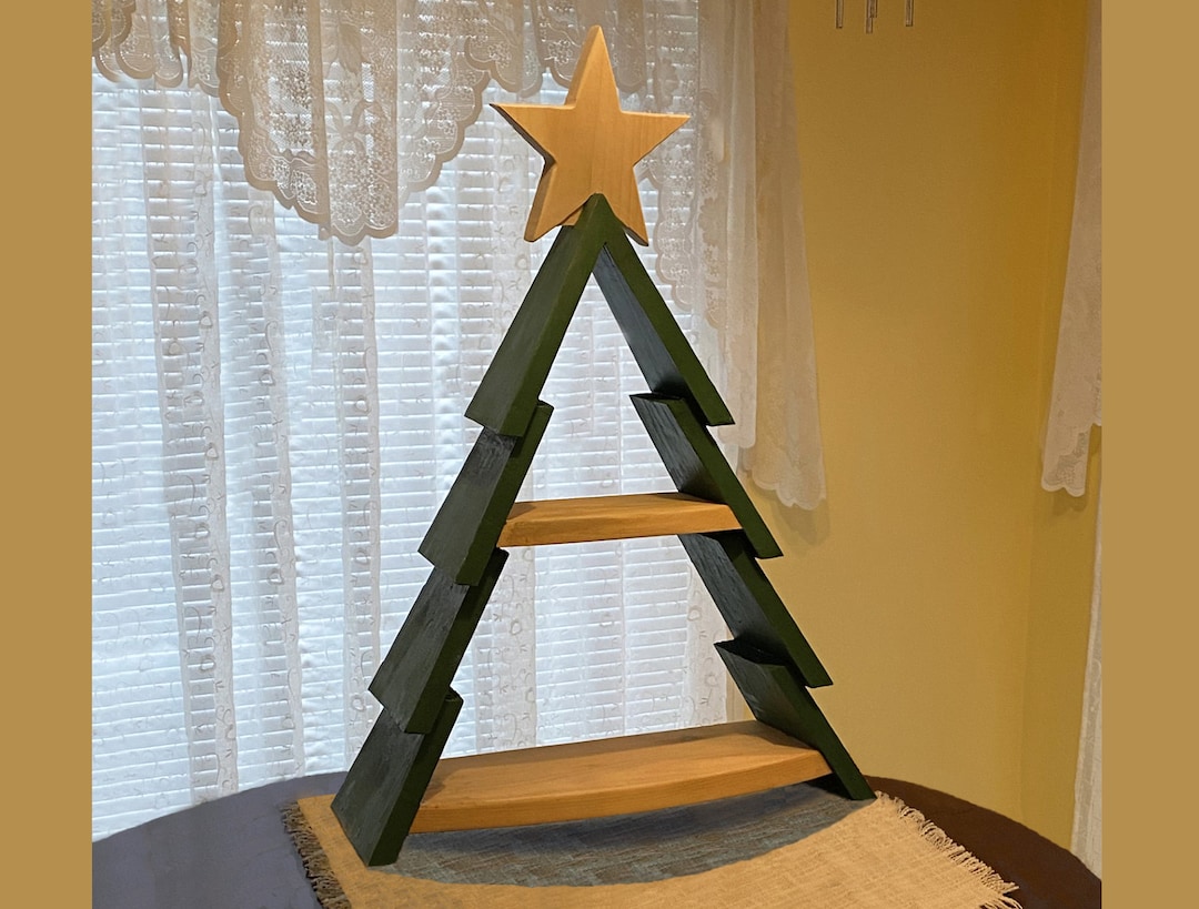Christmas Tree Shelf - Free Standing - Double Shelf - Etsy