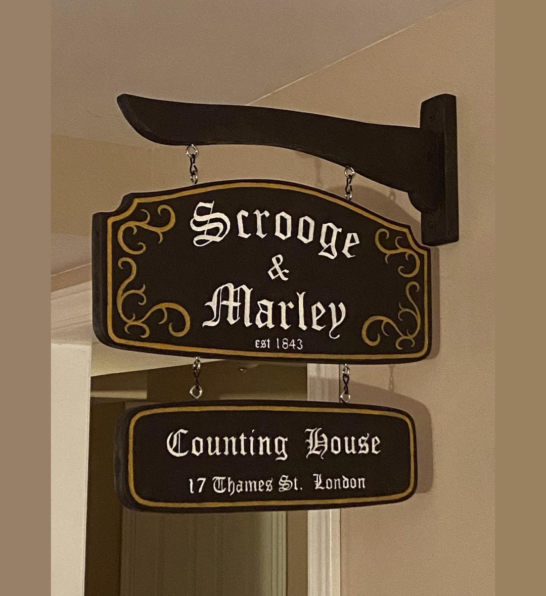 Scrooge & Marley Deluxe Hanging Sign A Christmas Carol - Etsy