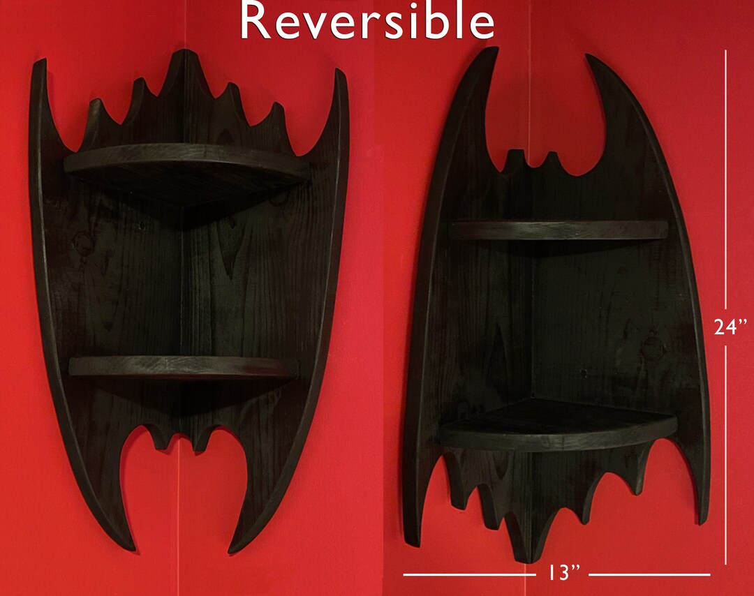 Corner Bat Shelf Reversible Hanging Bat or Upright - Etsy