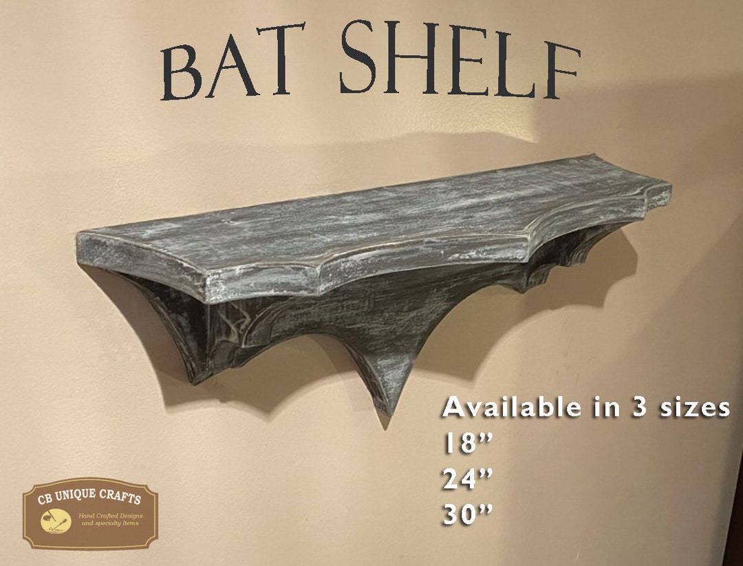 Bat Shelf | Bat Theme | Gothic Lover Gift | Wood Construction ...