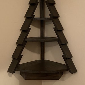 Corner Christmas Tree Shelf - Rustic - Etsy