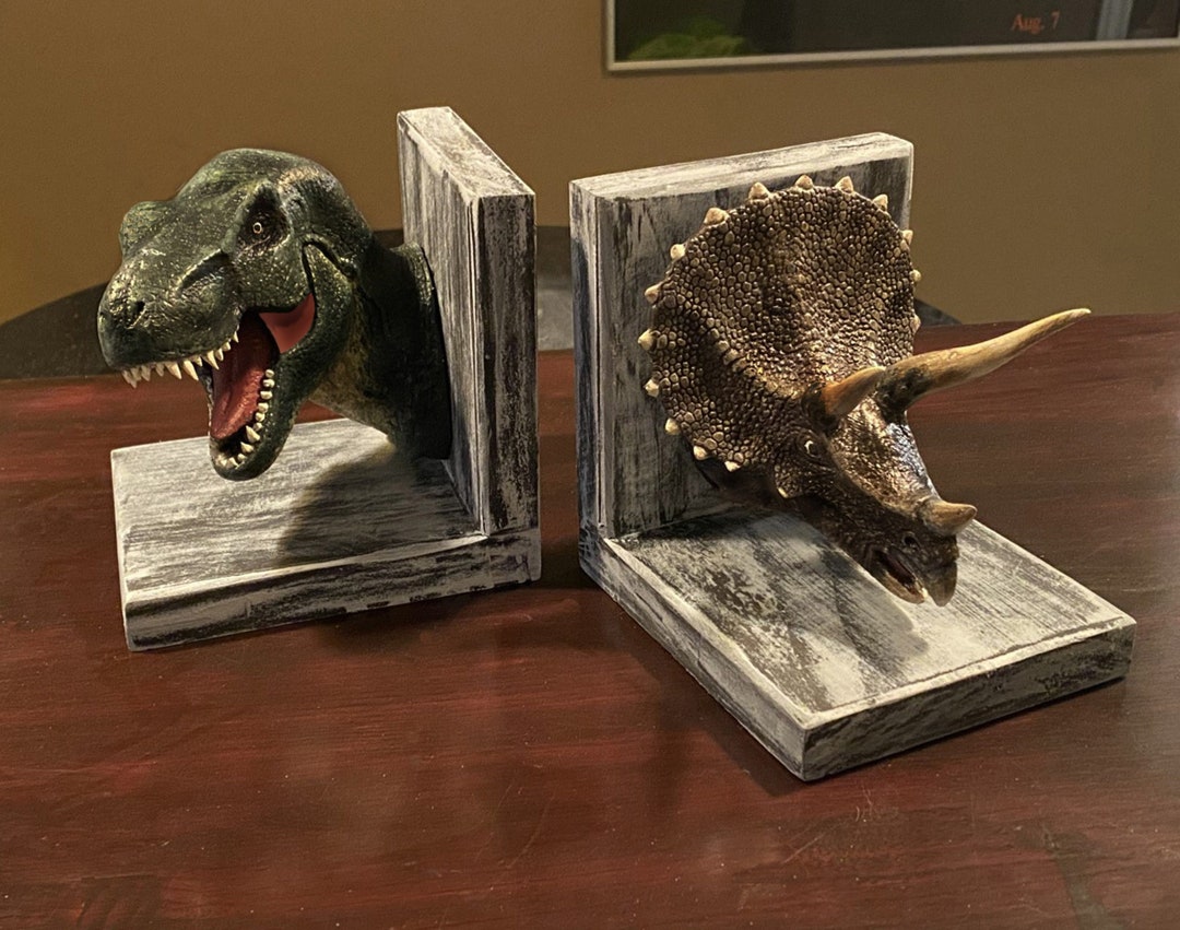 Dinosaur Bookends Dinosaur Lover Gift Idea Tyrannosaurus - Etsy