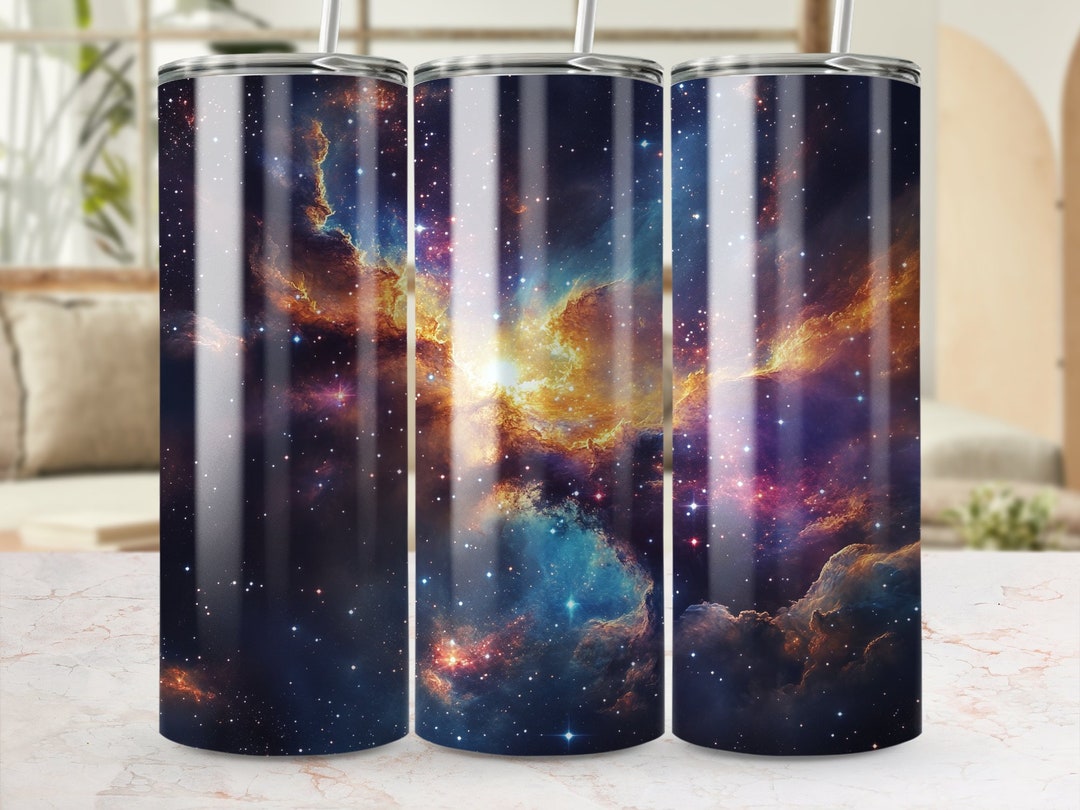 Galaxy Nebula 20oz Skinny Tumbler Wraps PNG Digital Design, Astral ...