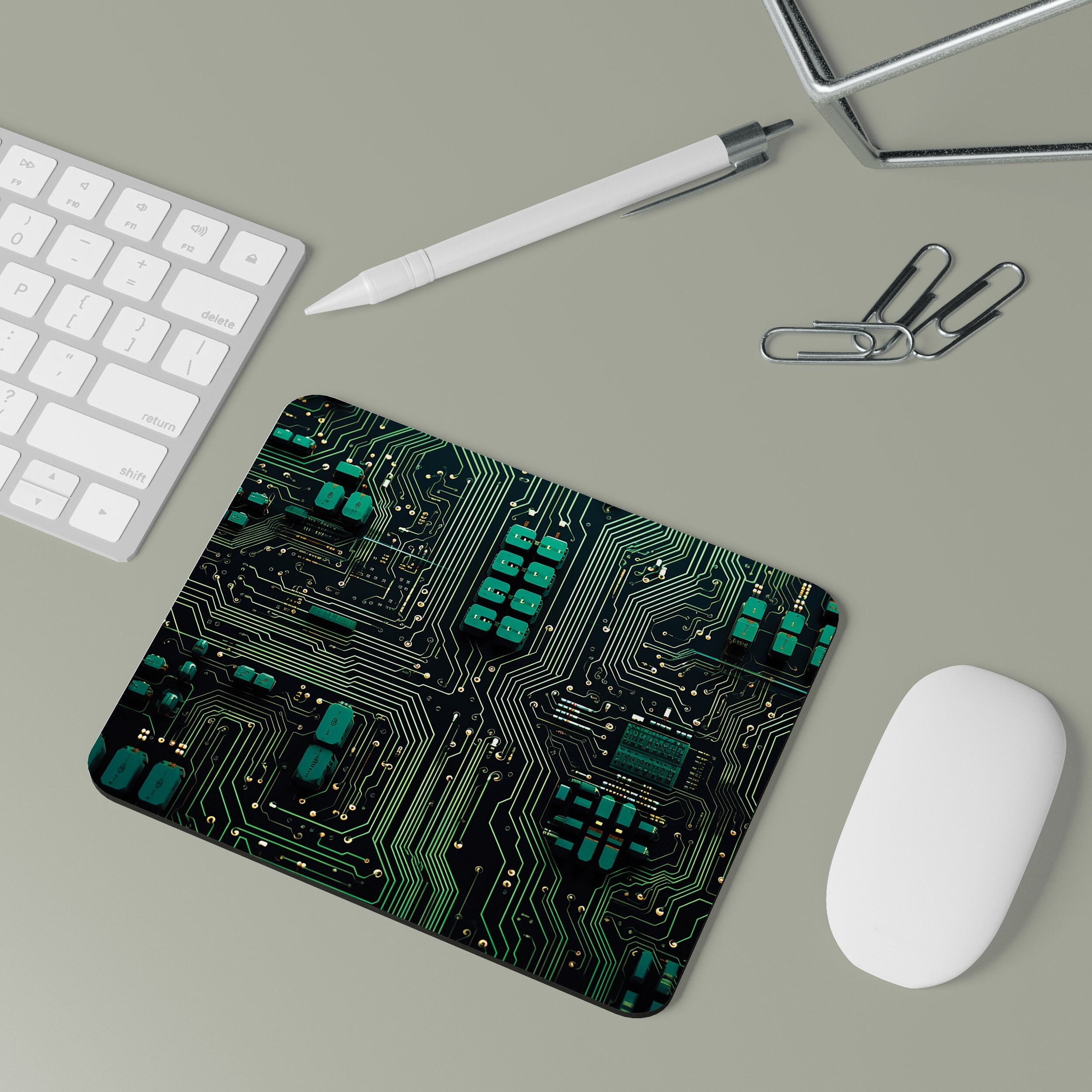 Unique Circuit Board Mouse Pad - Handcrafted Tech Accessory, Perfect ...