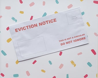 Eviction Notice Prank Postcard Sent Anonymously to Your Victim - Etsy