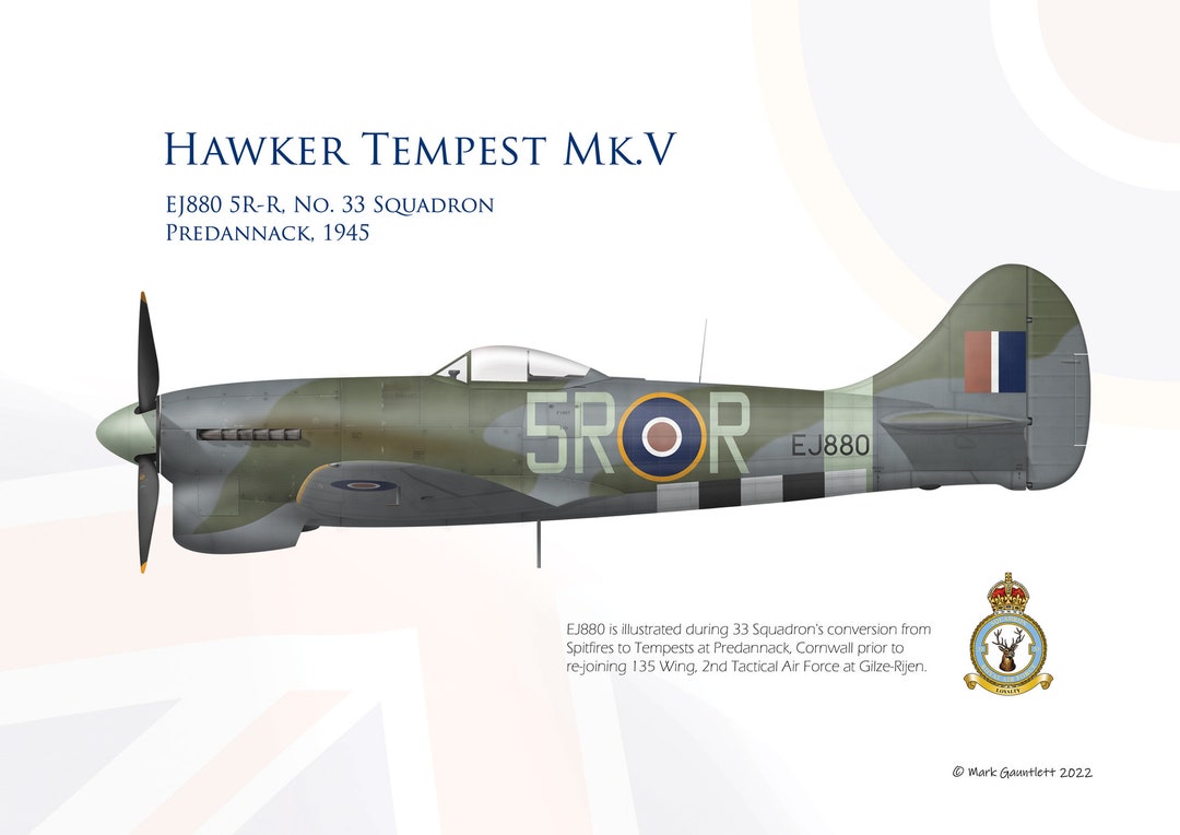 Hawker Tempest Aircraft Profile Artwork A4 Print - Etsy