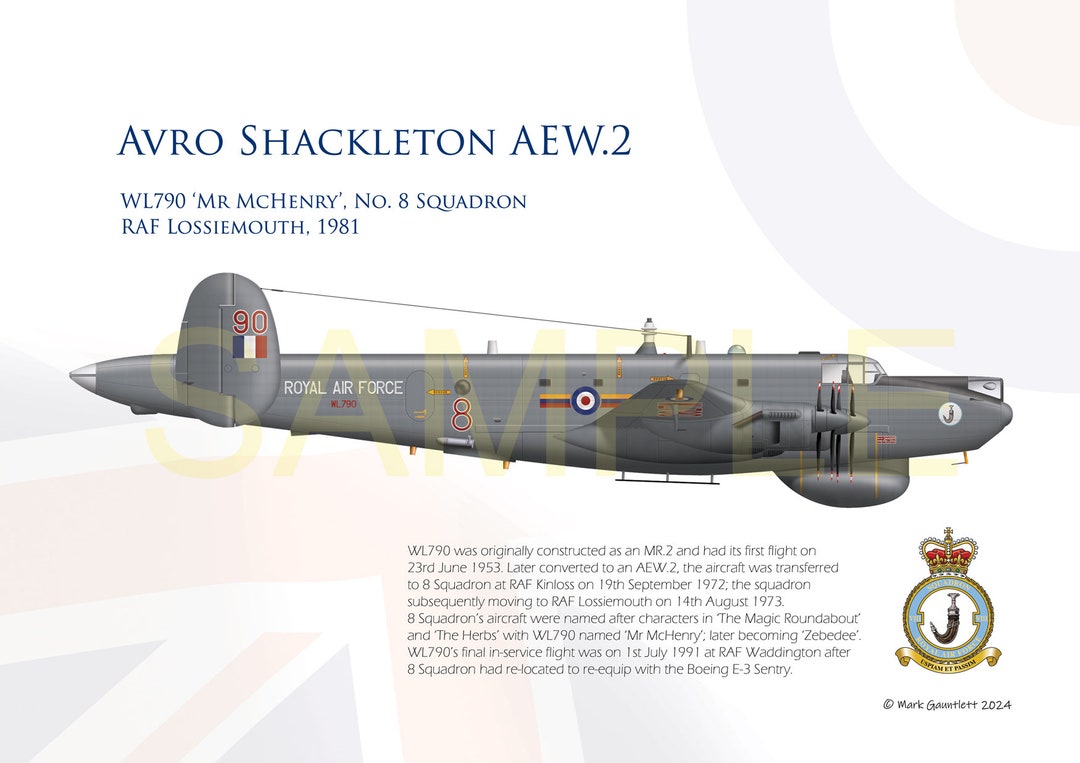 Avro Shackleton AEW.2 Aircraft Profile Artwork A4 Print - Etsy