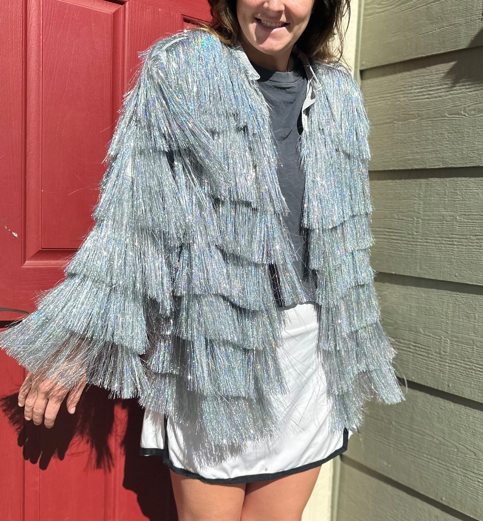Taylor Swift Karma Jackets- CUSTOM MADE Tinsel Fringe Jacket - Etsy