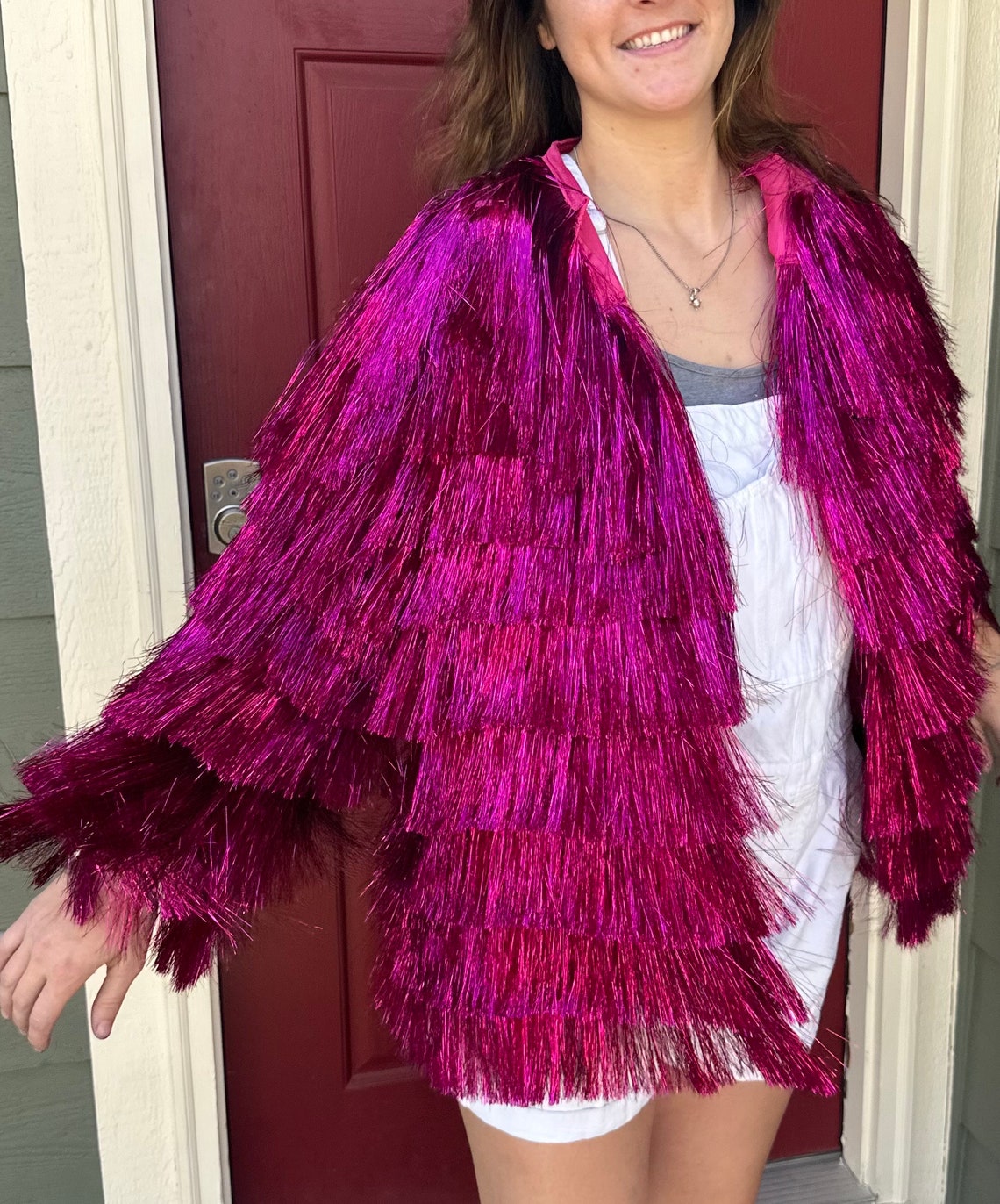 Taylor Swift Karma Jackets- CUSTOM MADE Tinsel Fringe Jacket - Etsy