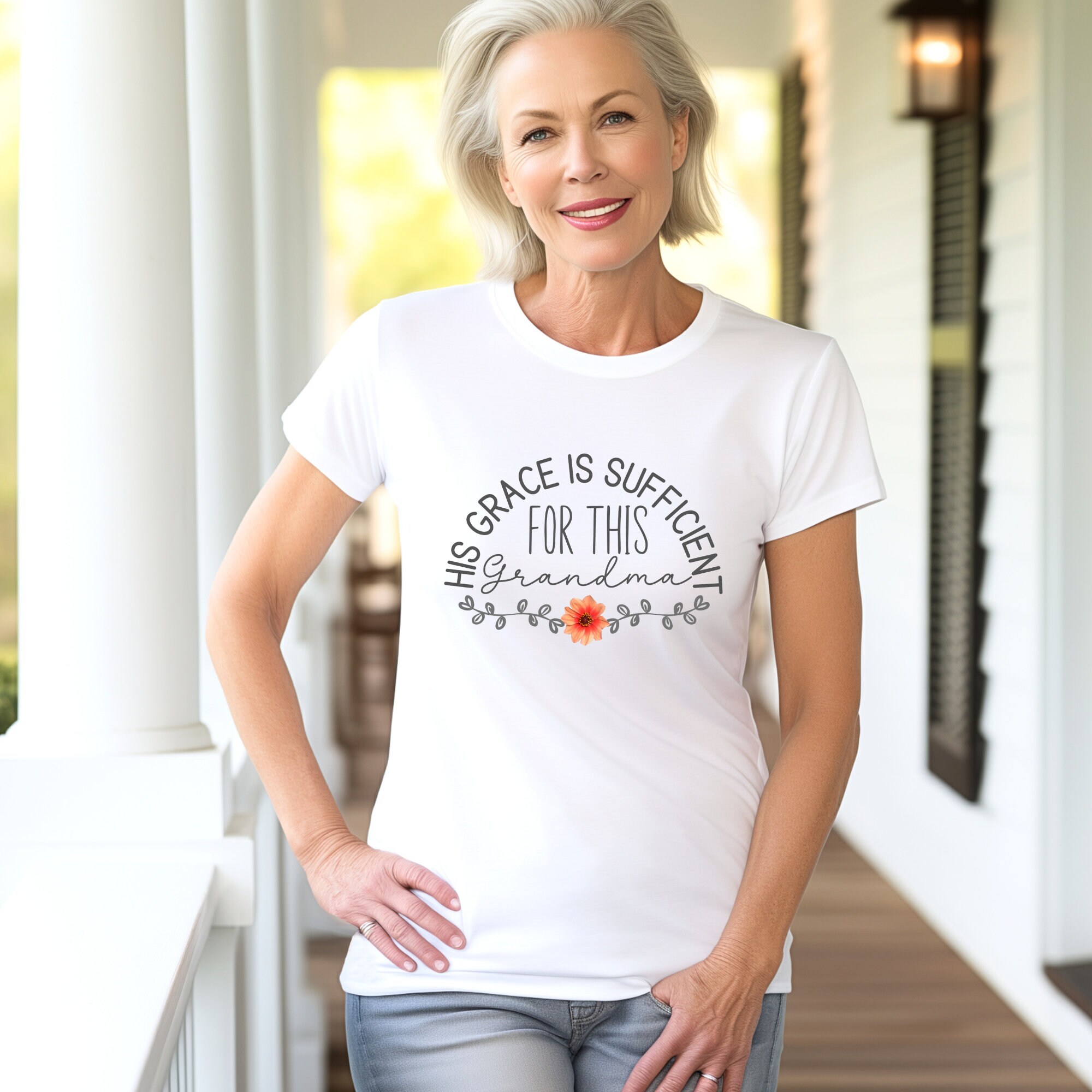 His Grace is Sufficient for This Grandma Shirt, Bible Verse Shirt ...
