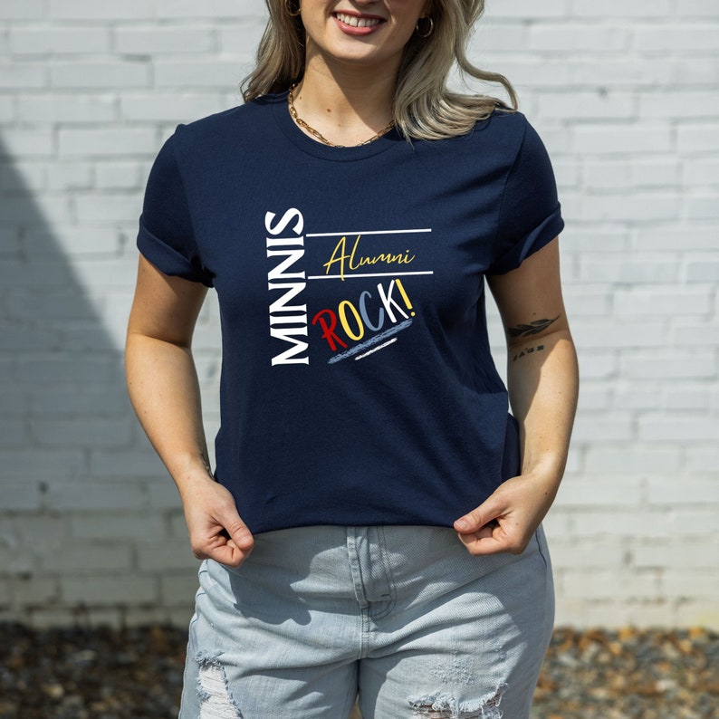 Custom Unisex School Alumni Shirt heather Navy - Etsy
