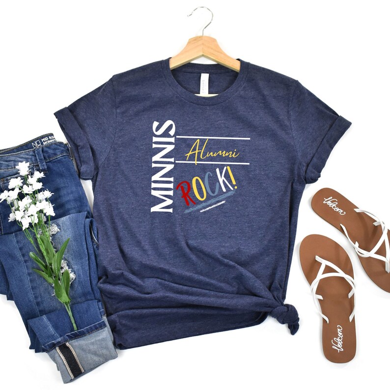 Custom Unisex School Alumni Shirt heather Navy - Etsy