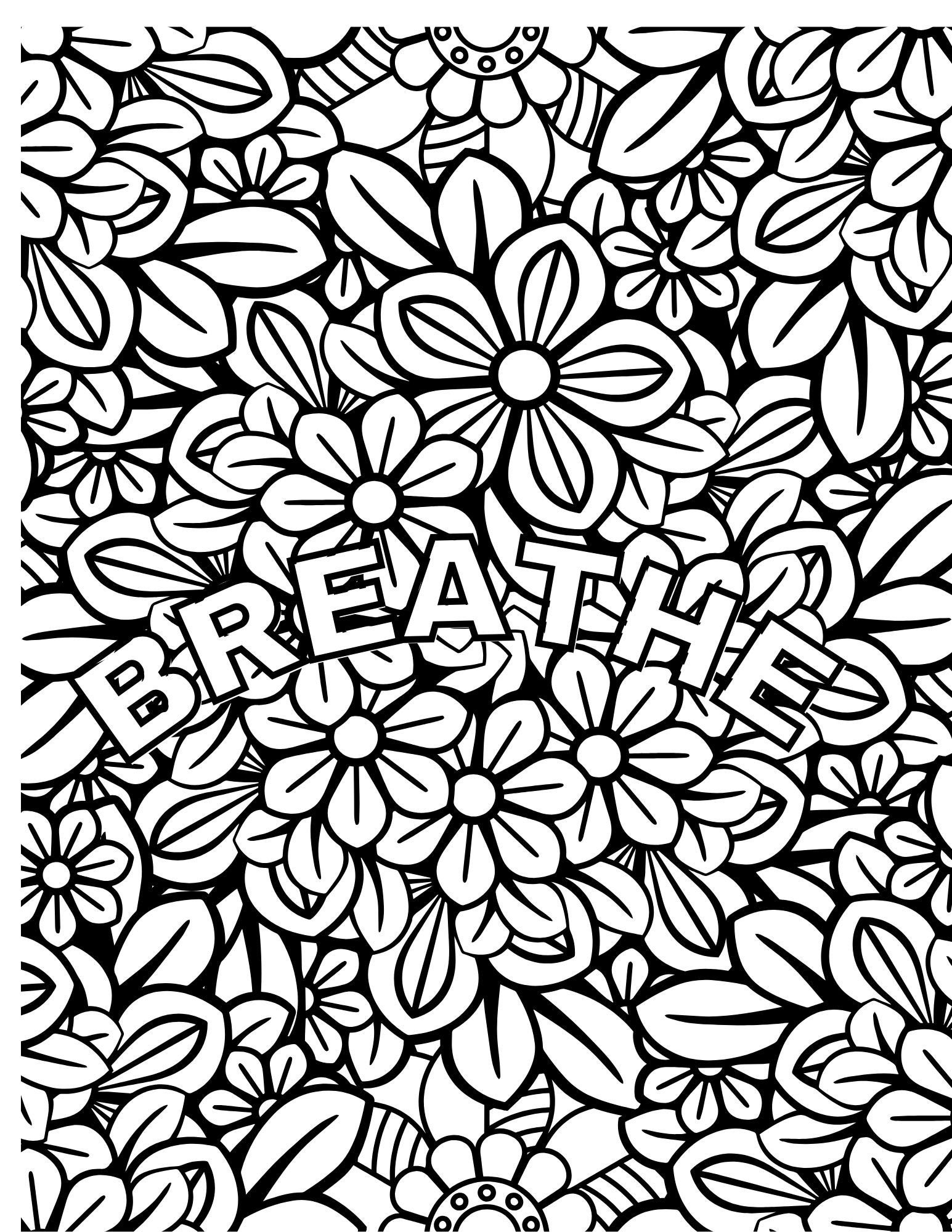 The Mindful Flower Colouring in Sheet (4 Pages) - Etsy UK