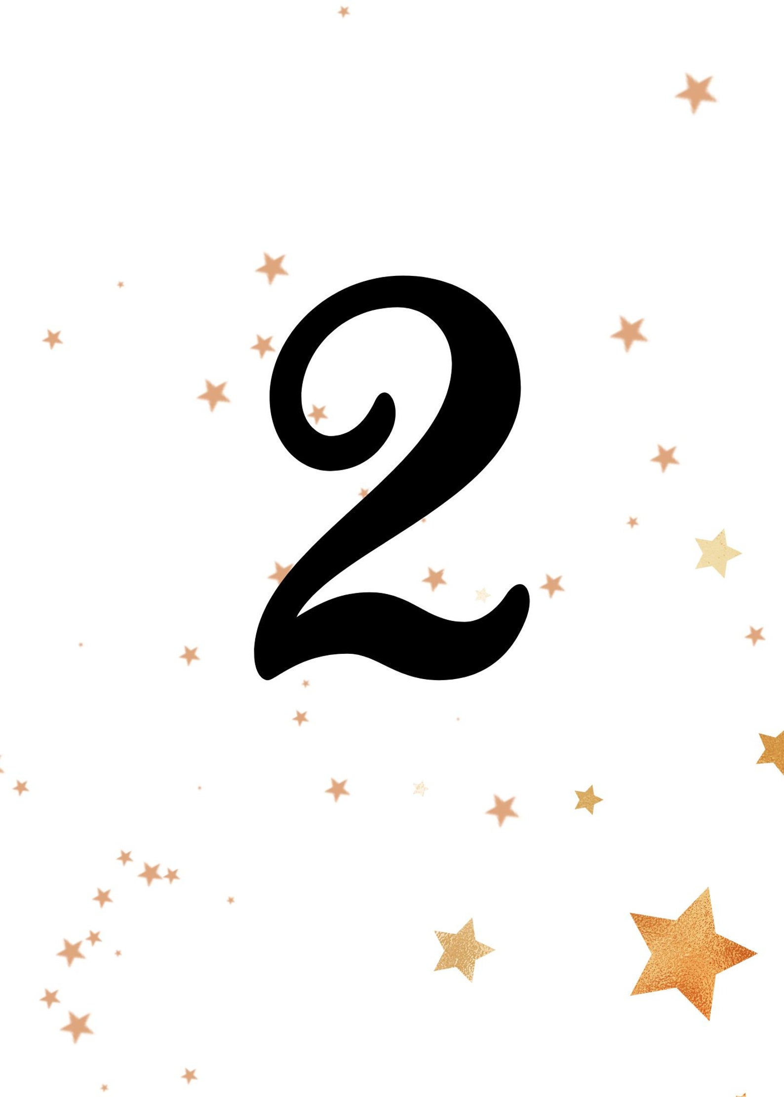 Printable Star Themed Table Numbers Wedding Table Numbers Baby Shower ...