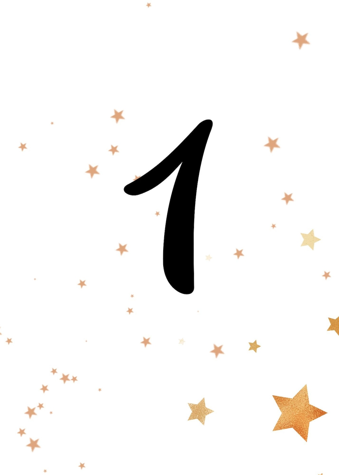 Printable Star Themed Table Numbers Wedding Table Numbers Baby Shower ...