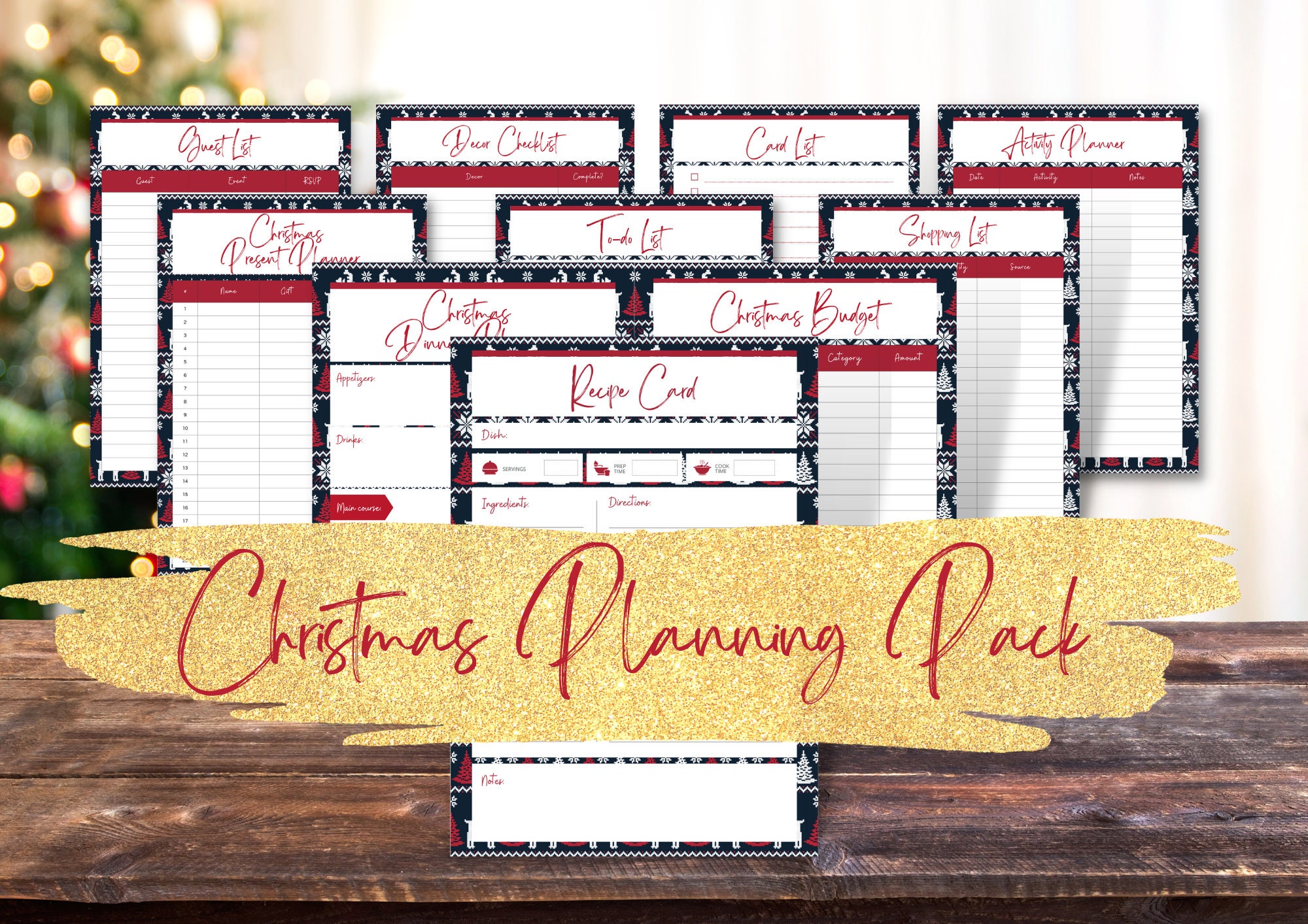Christmas Planner Pack Printable Christmas and Holiday Season Planners ...