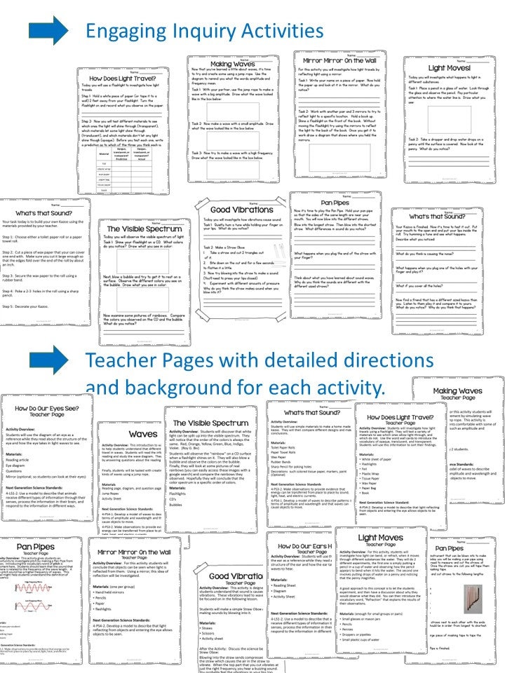 Light and Sound Science Unit - Etsy