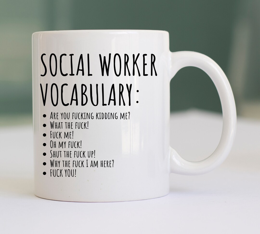 Personalised Gifts for Social Worker Friend, Funny Social Work Mug ...