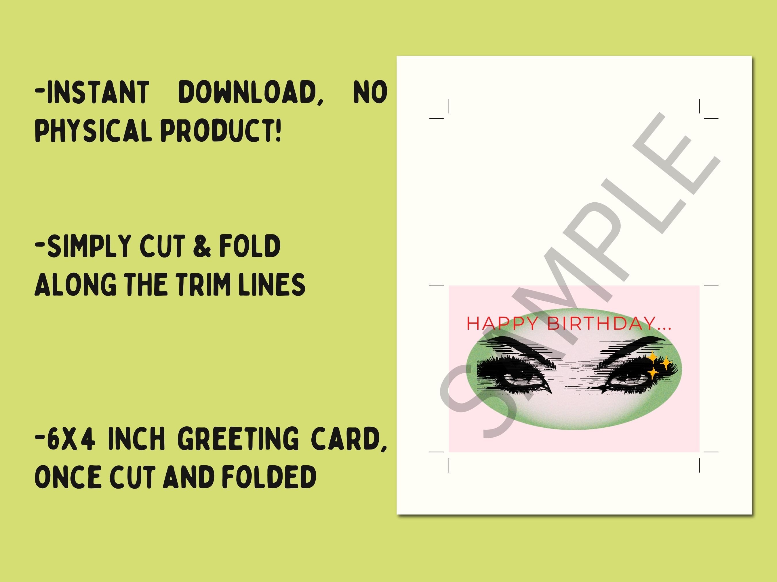 Instant Printable Bad Bitch Birthday Sarcastic Birthday Card - Etsy