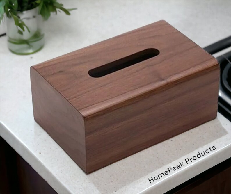 Unique Nordic Wooden Tissue Box Walnut Bamboo Rectangular - Etsy