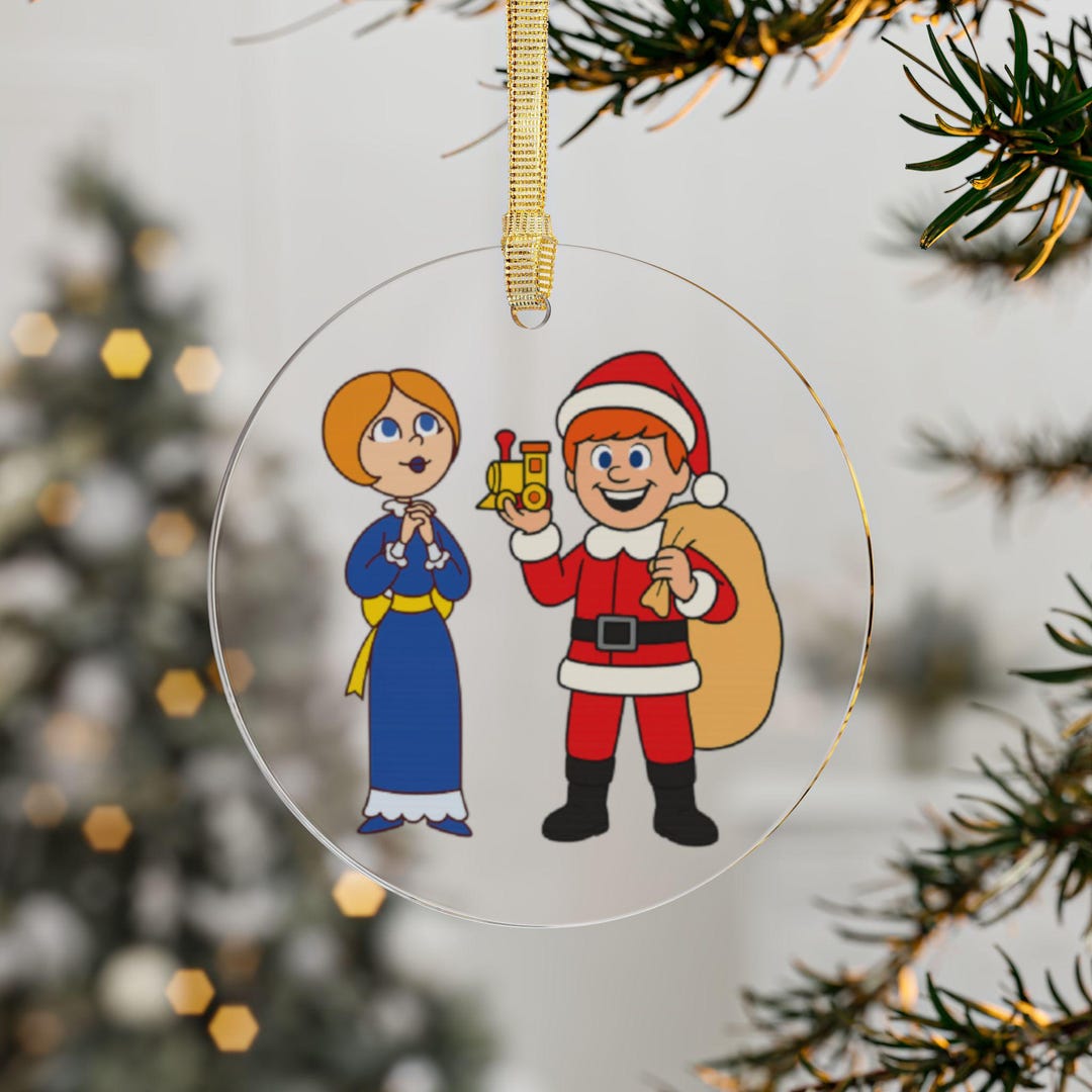 Santa & Jessica Acrylic Christmas Ornament | Santa Claus is Comin’ to ...