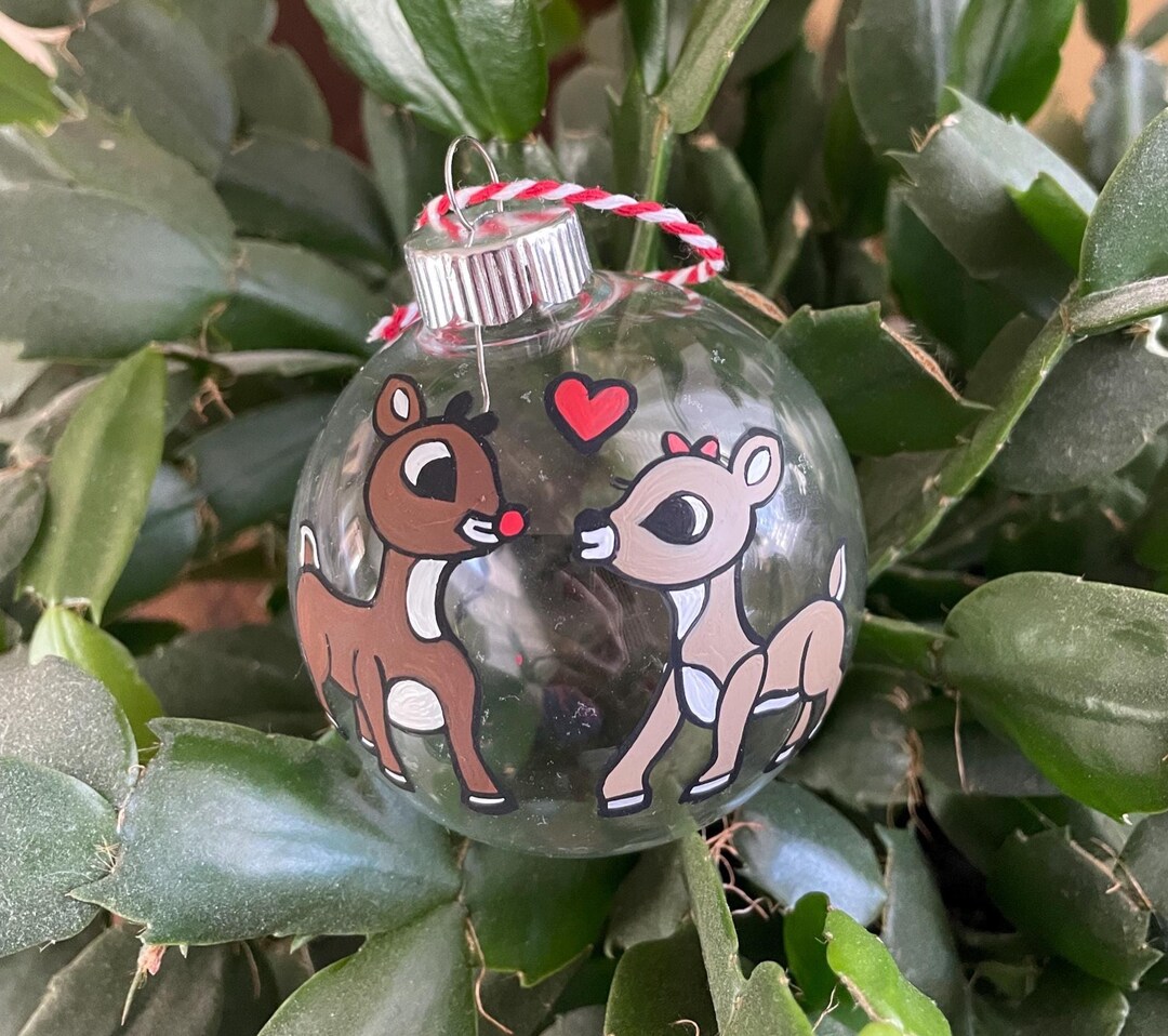 Hand Painted Rudolph the Red Nosed Reindeer and Clarice Christmas ...
