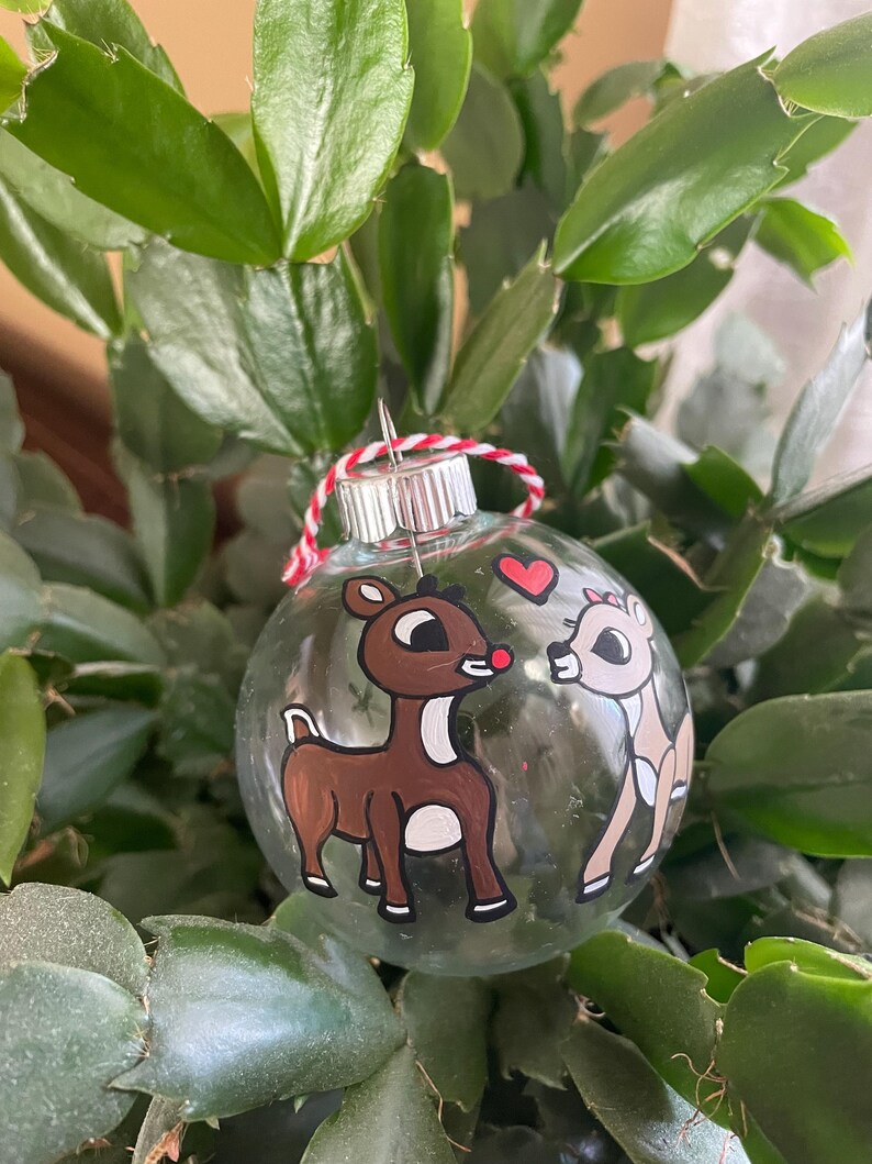 Hand Painted Rudolph the Red Nosed Reindeer and Clarice Christmas ...