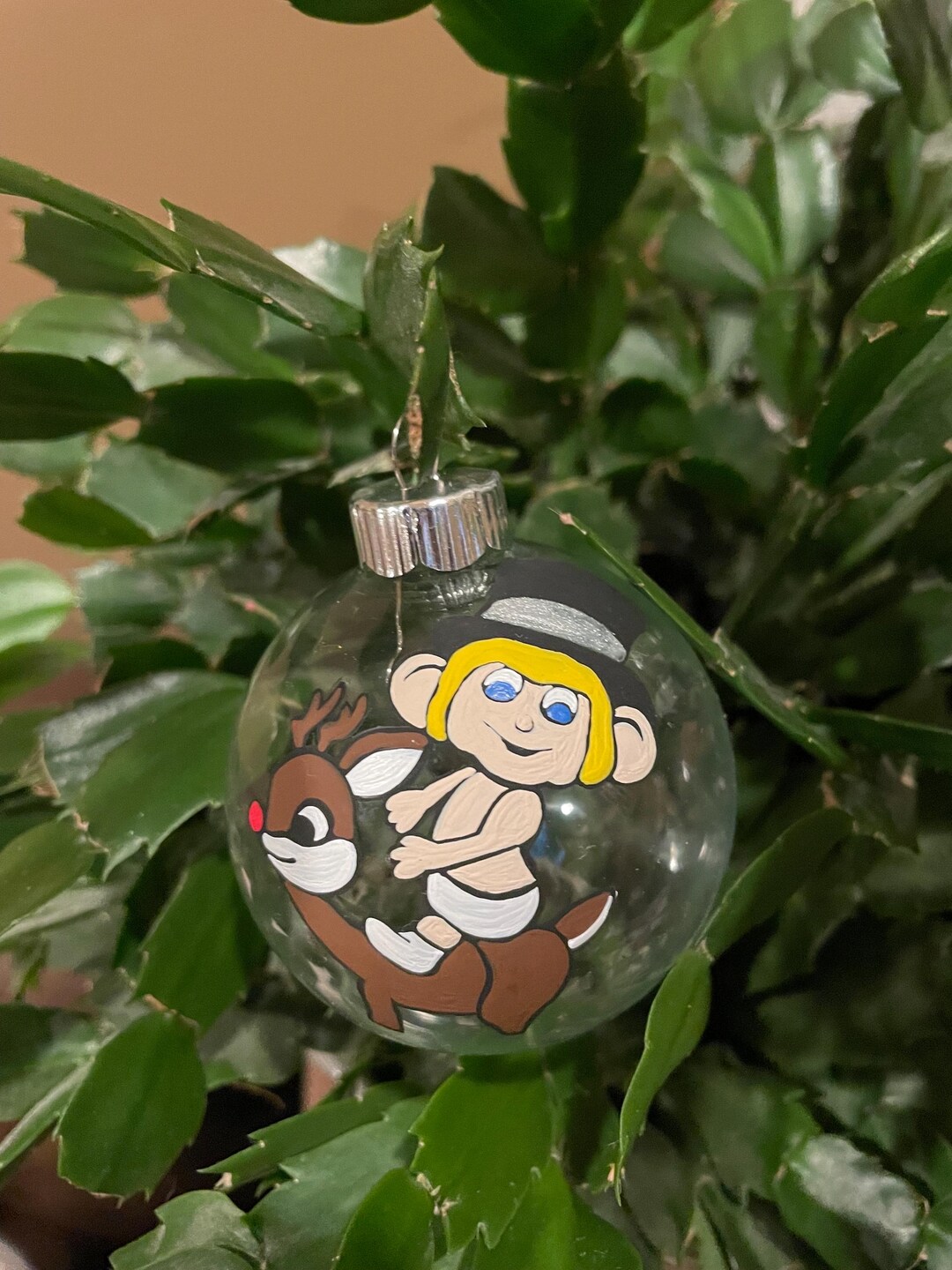 Hand Painted Happy and Rudolph From Rudolph’s Shiney New Year Christmas ...